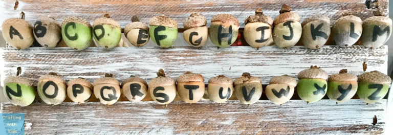 Acorn Alphabet Learning Activity for Fall with Nature Walk