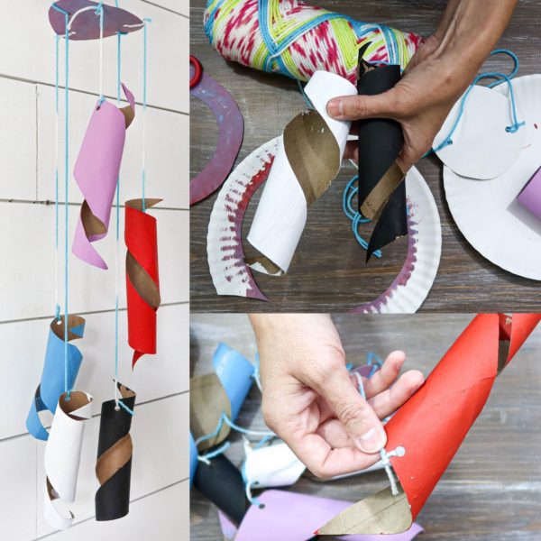Easiest Toilet Paper Roll Wind Chimes from Toilet Paper Tubes