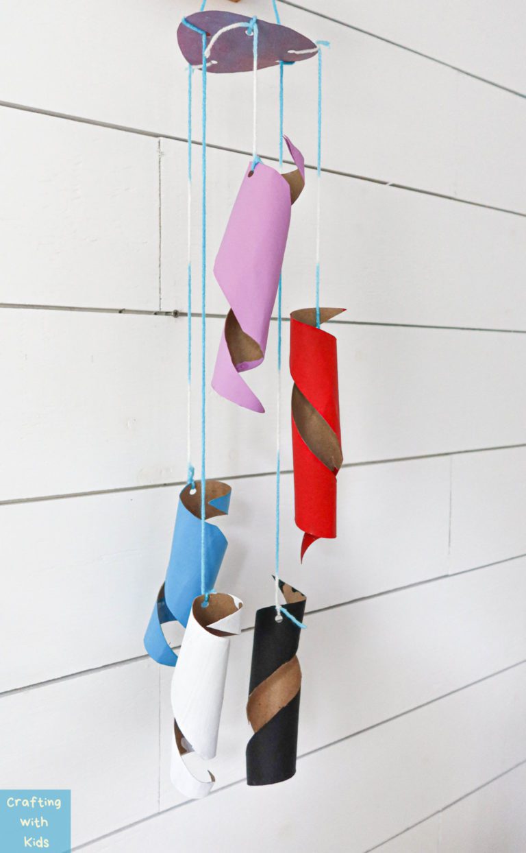 Toilet Paper Roll Wind Chimes Easy DIY Craft for Kids Fun