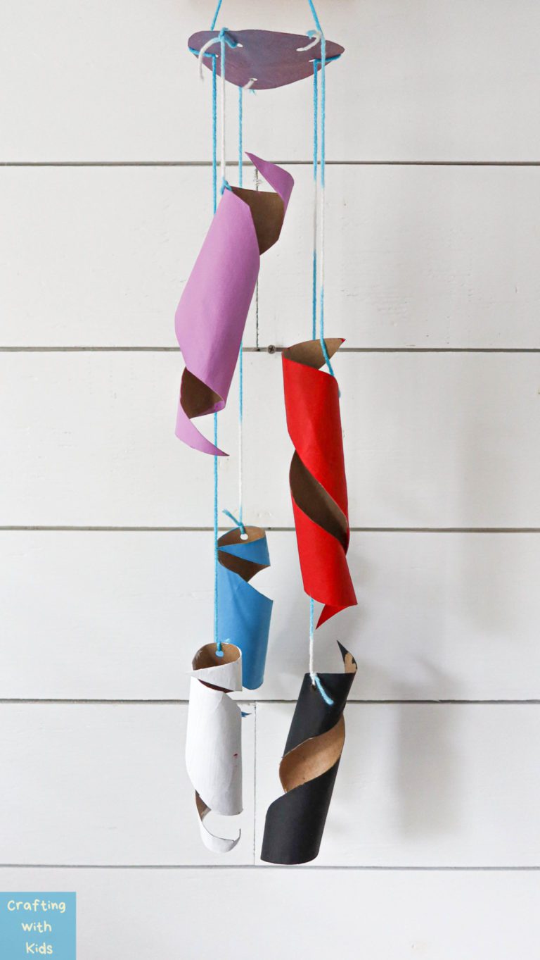 Toilet Paper Roll Wind Chimes Easy DIY Craft for Kids Fun