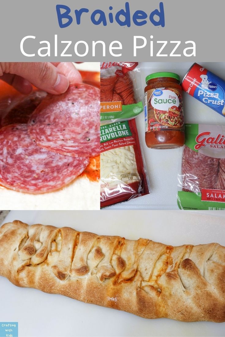 Braided Calzone Pizza with Pillsbury Pizza Dough that Kids Love to Make