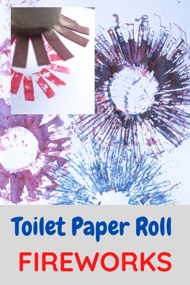 Toilet Paper Roll Fireworks Kids Craft for 4th of July