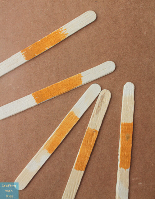 Popsicle Stick Candy Corn for a Fun Fall Kids Craft