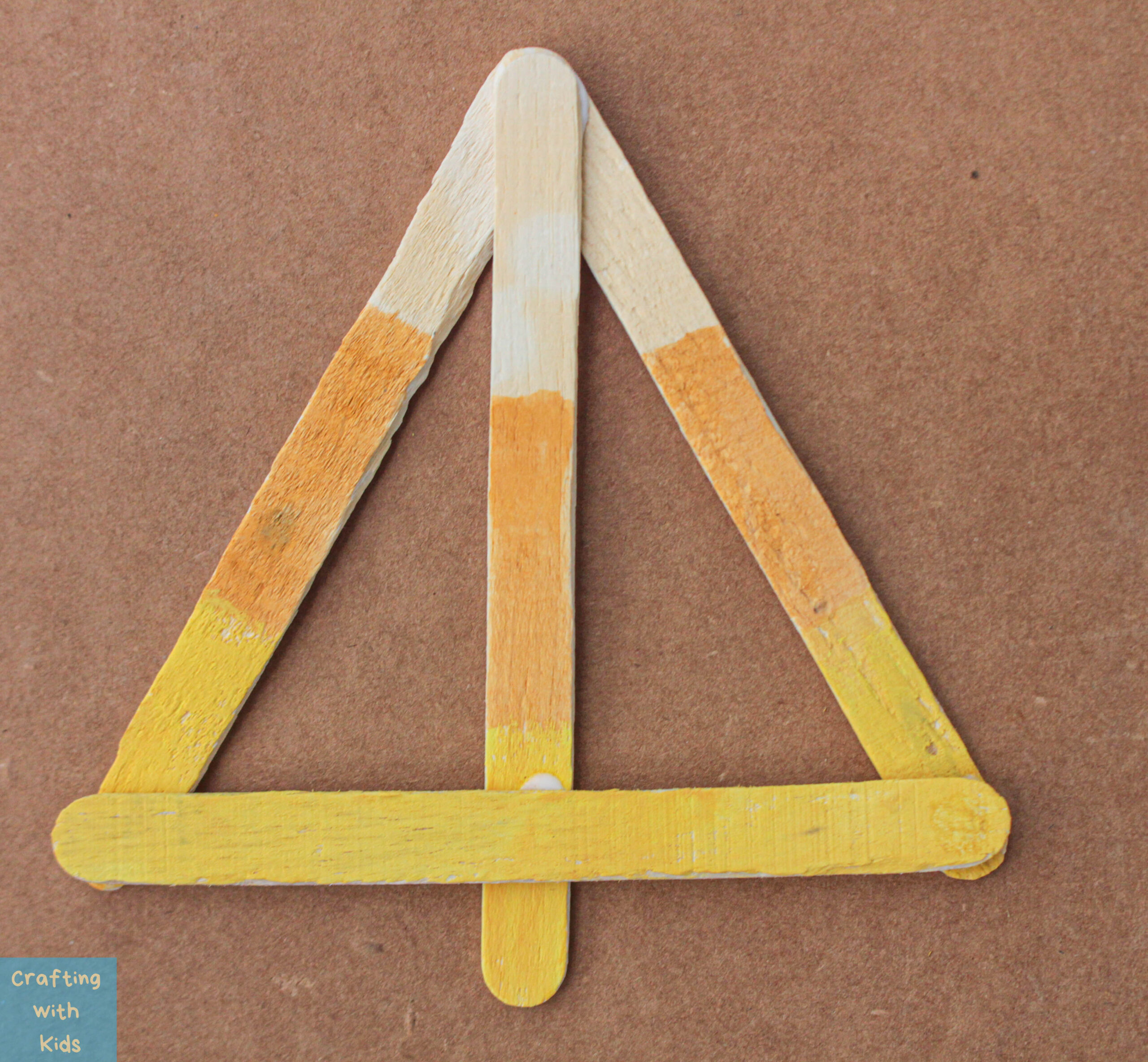 Popsicle Stick Candy Corn for a Fun Fall Kids Craft