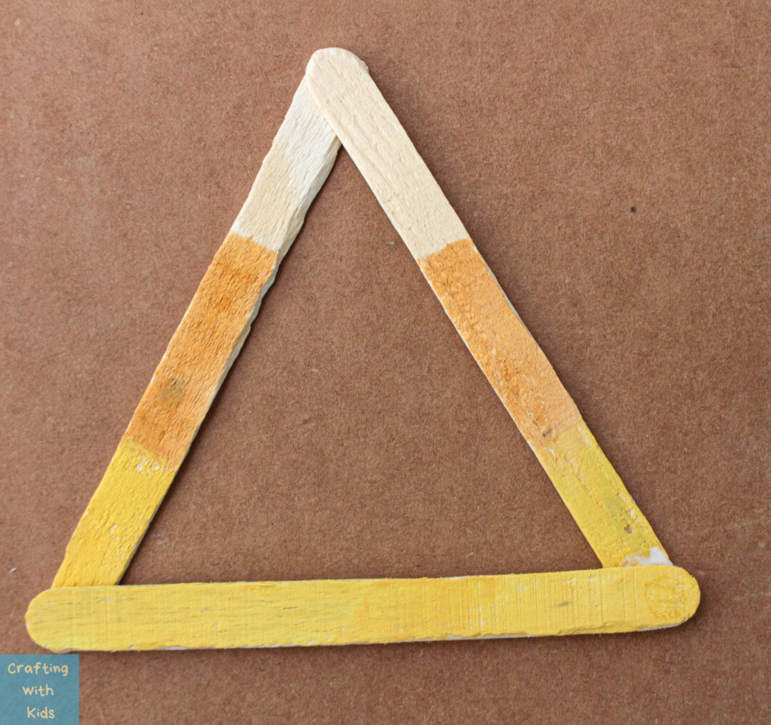 Popsicle Stick Candy Corn for a Fun Fall Kids Craft