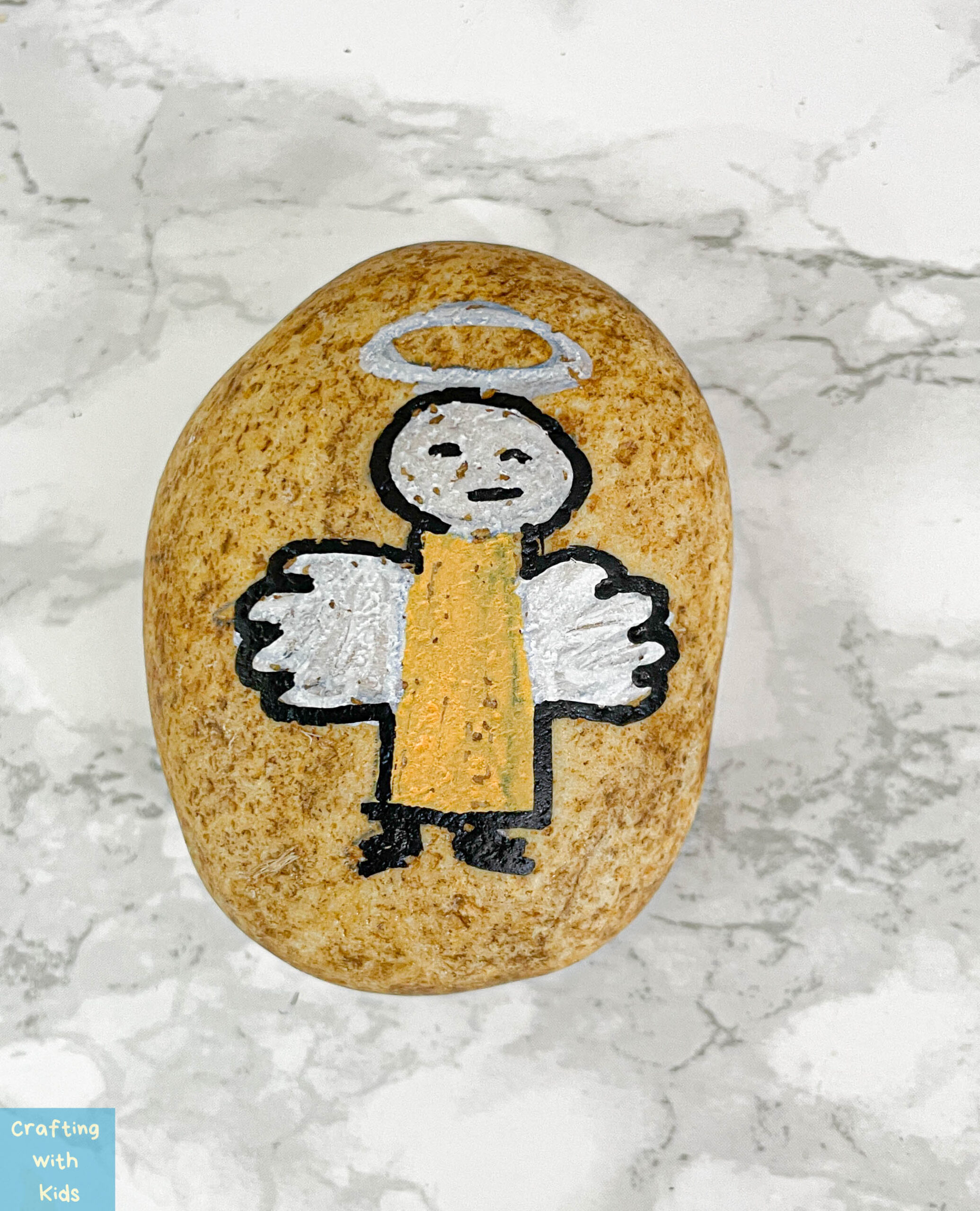 Christmas Rock Painting with a Nativity Scene