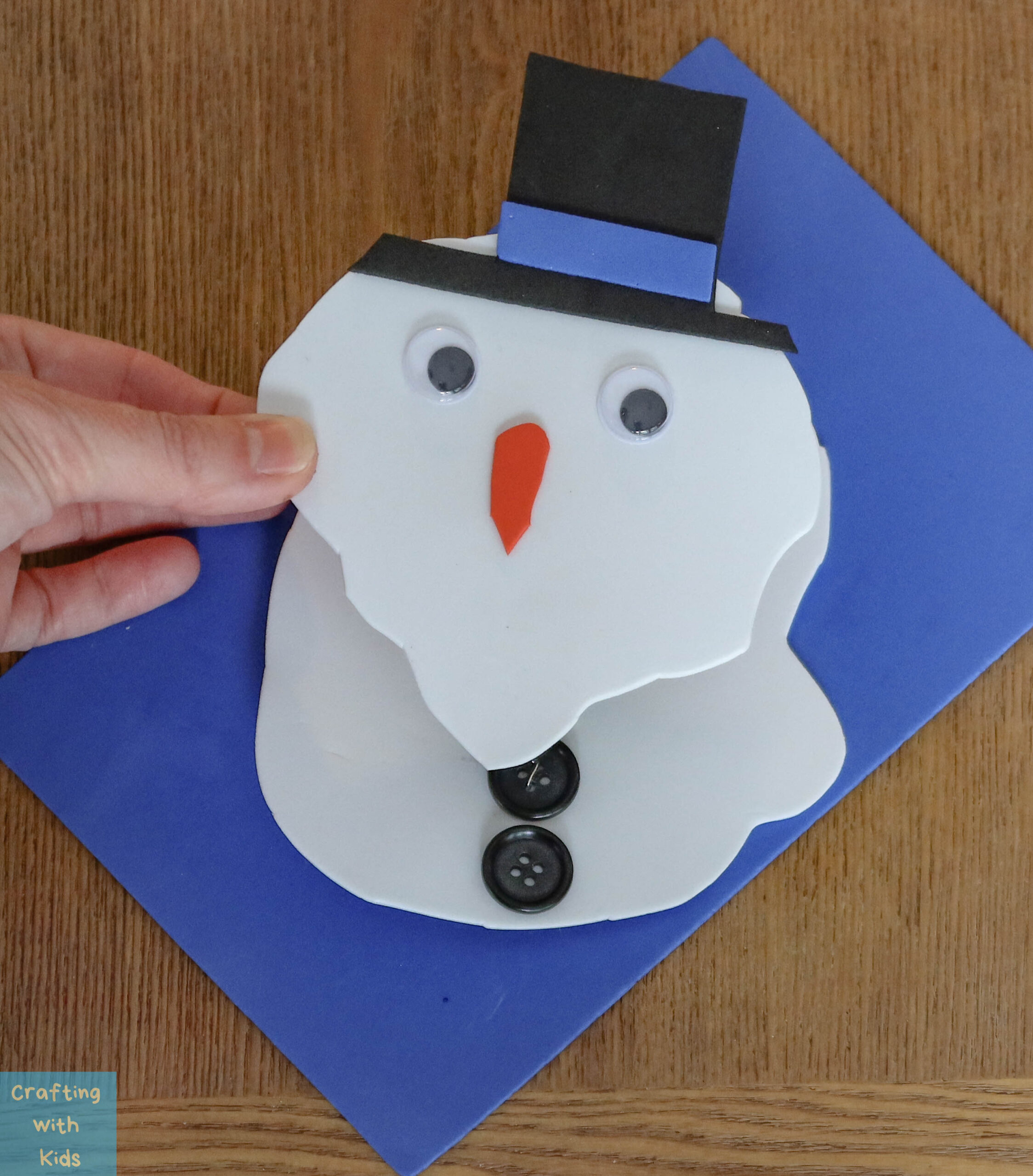 Pop Up Melting Snowman Craft for Kids