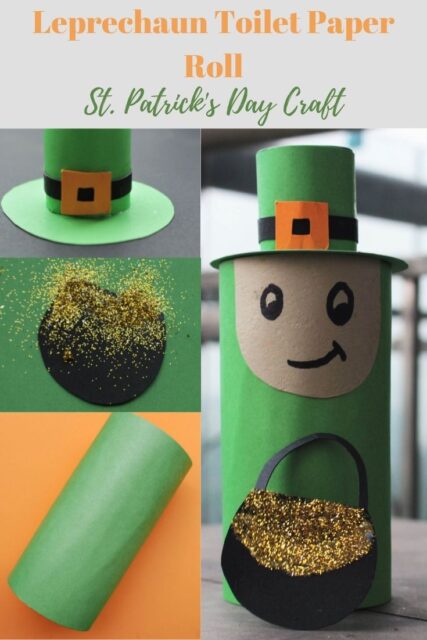 Leprechaun Toilet Paper roll for an easy St. Patrick's Day Craft