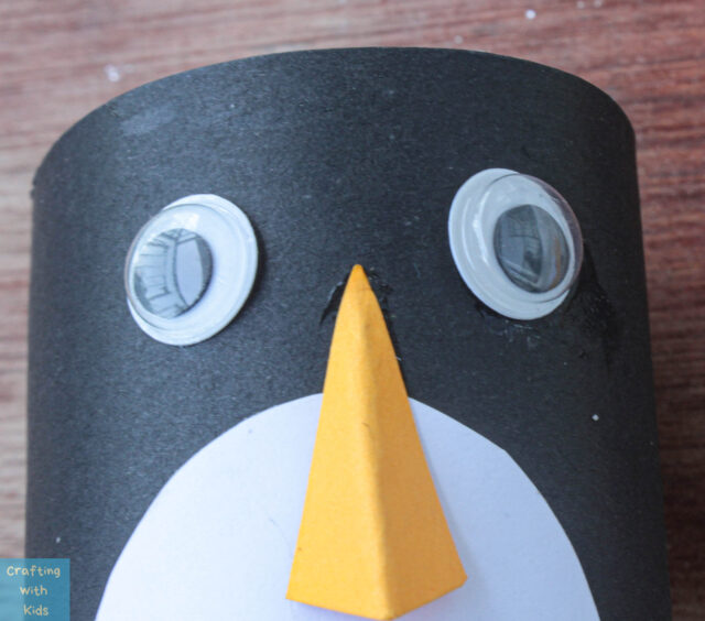 Toilet Paper Roll Penguin; Easy Winter Craft for Kids