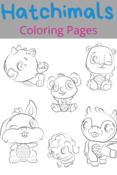 Six FREE Printable Hatchimals Coloring Pages