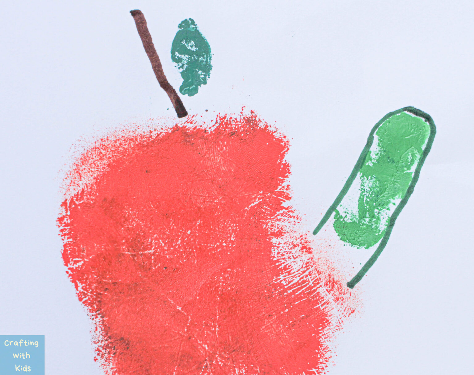 Apple Handprint Back to School Preschool Craft