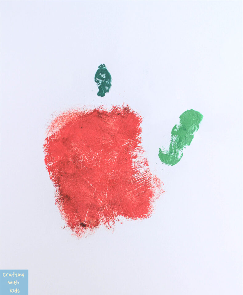 Apple Handprint Back to School Preschool Craft