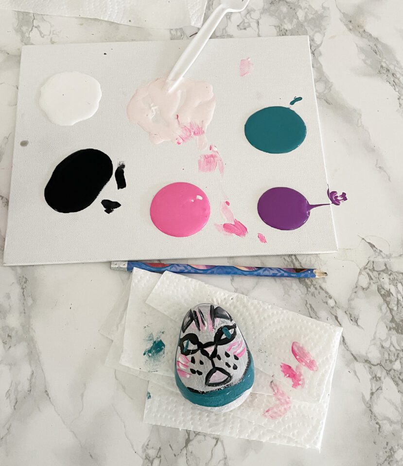 Cat Rock Painting DIY Craft for Cat Lovers