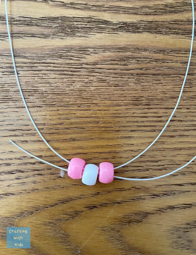 How to Make a Beaded Cross with Pony Beads for Kids