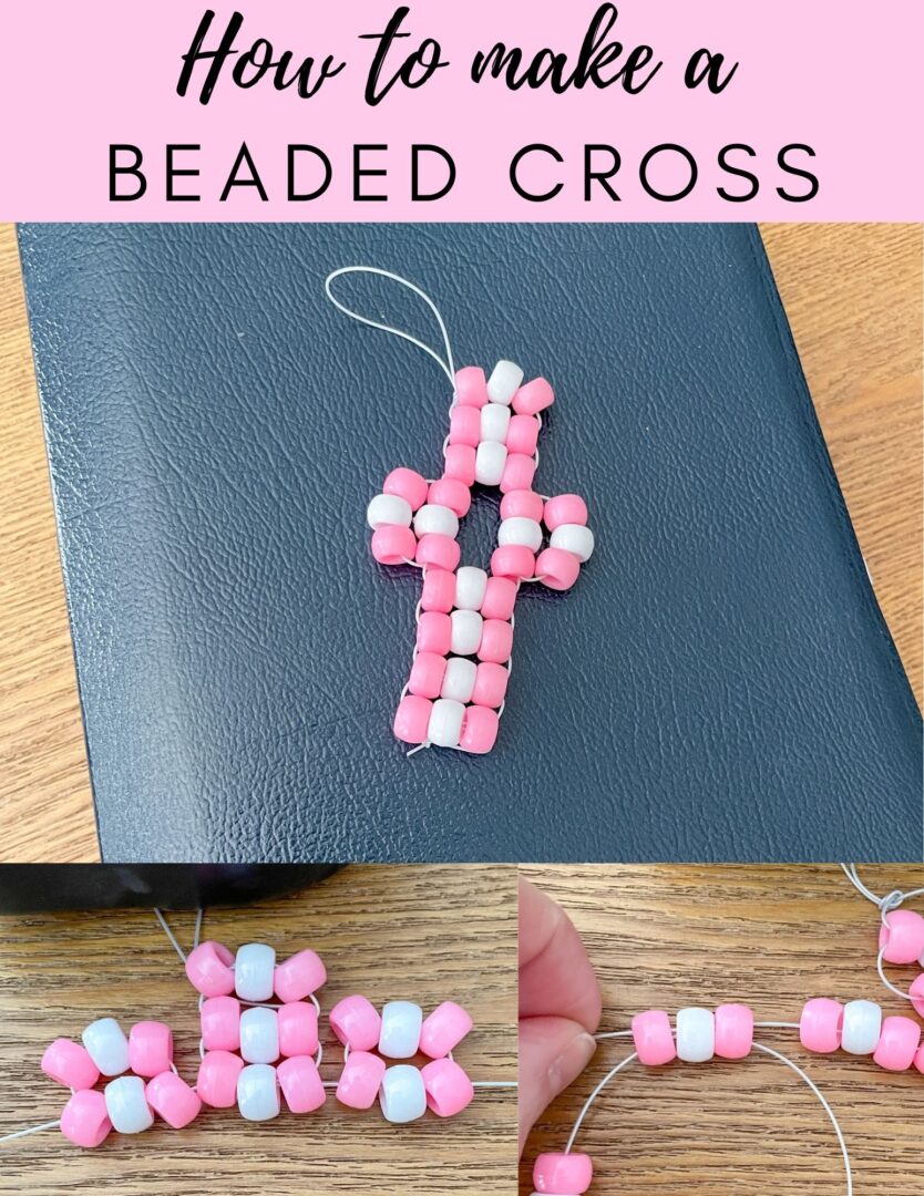 How to Make a Beaded Cross with Pony Beads