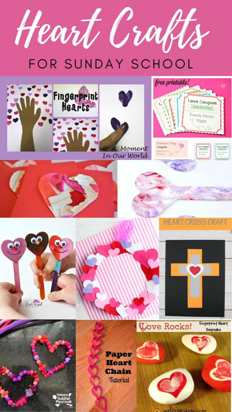 Simple Heart Crafts for Sunday School Activities