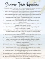 50 Fun Summer Trivia Questions for Kids with Free Printable