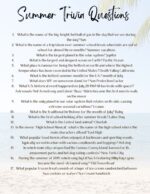 50 Fun Summer Trivia Questions for Kids with Free Printable