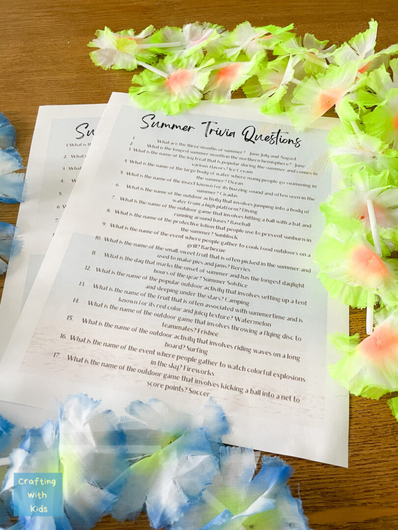 50 Fun Summer Trivia Questions for Kids with Free Printable
