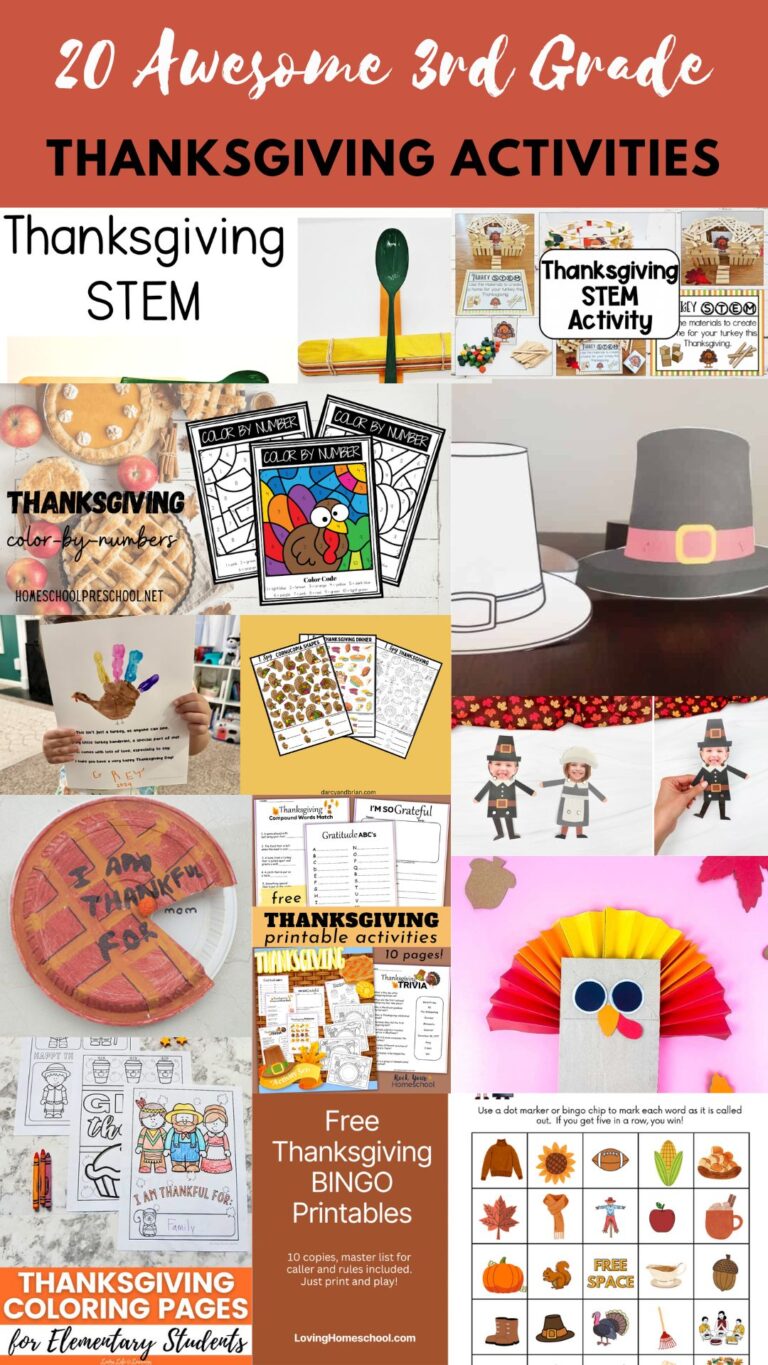 20 Awesome 3rd Grade Thanksgiving Activities