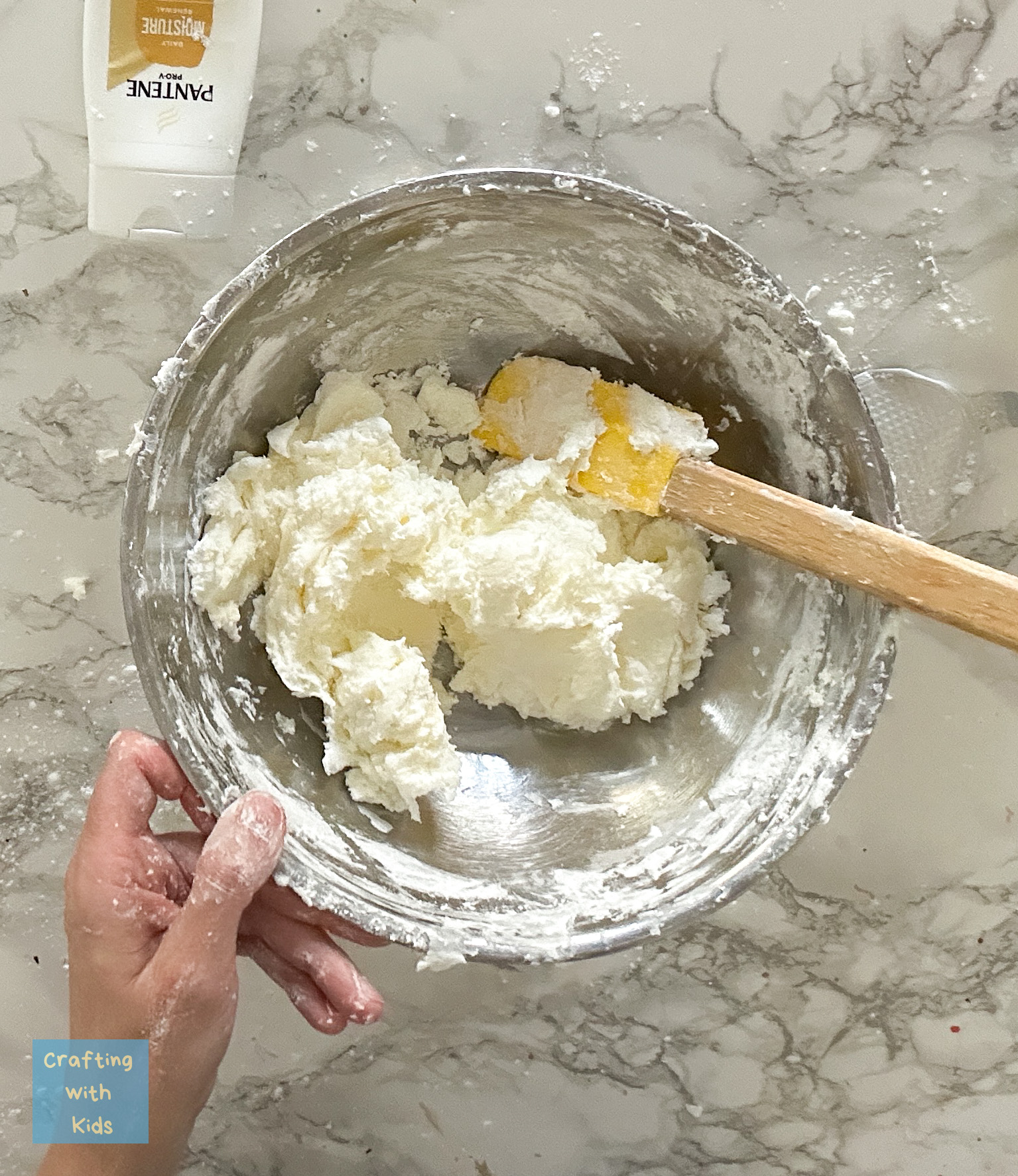 Creating Homemade Moon Dough with Two Ingredients