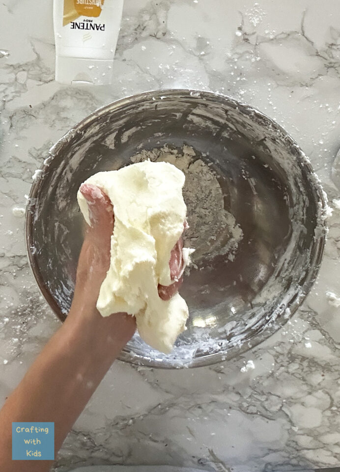 Creating Homemade Moon Dough with Two Ingredients