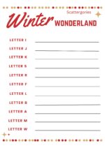 Fun Christmas Scattergories for Kids with Free Printables