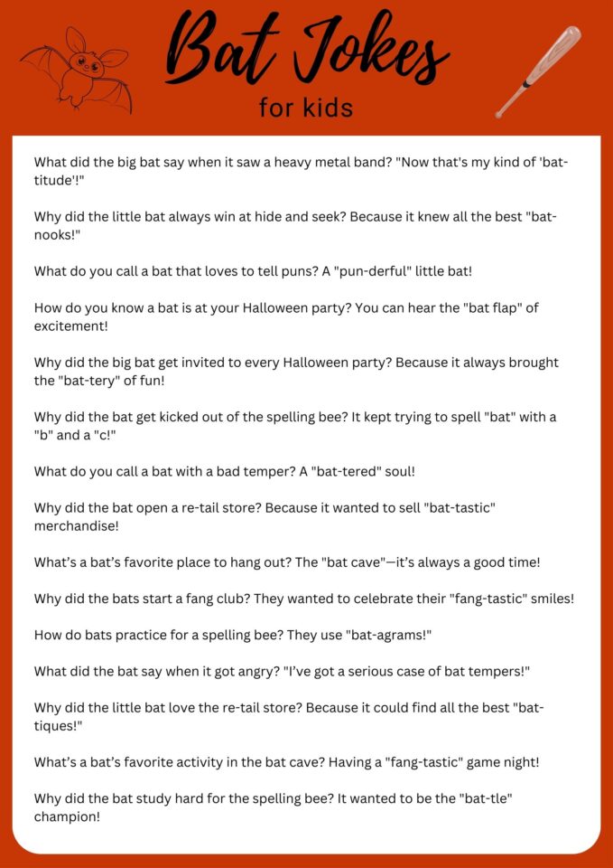 45 Hilarious Bat Jokes for Kids to Enjoy