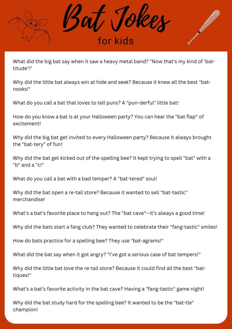 45 Hilarious Bat Jokes for Kids to Enjoy
