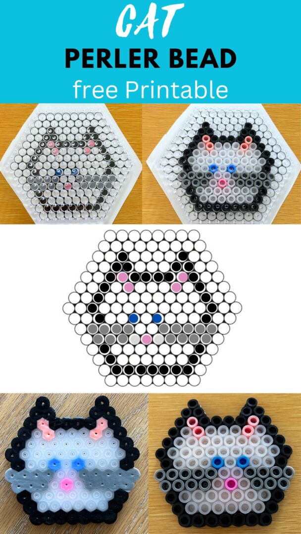 Crafting Purrfection: Cute Perler Bead Cat with free template
