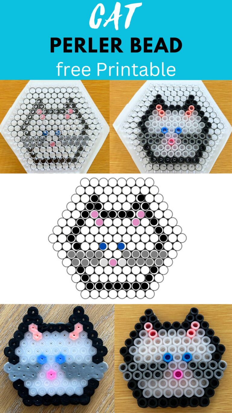 Crafting Purrfection: Cute Perler Bead Cat with free template