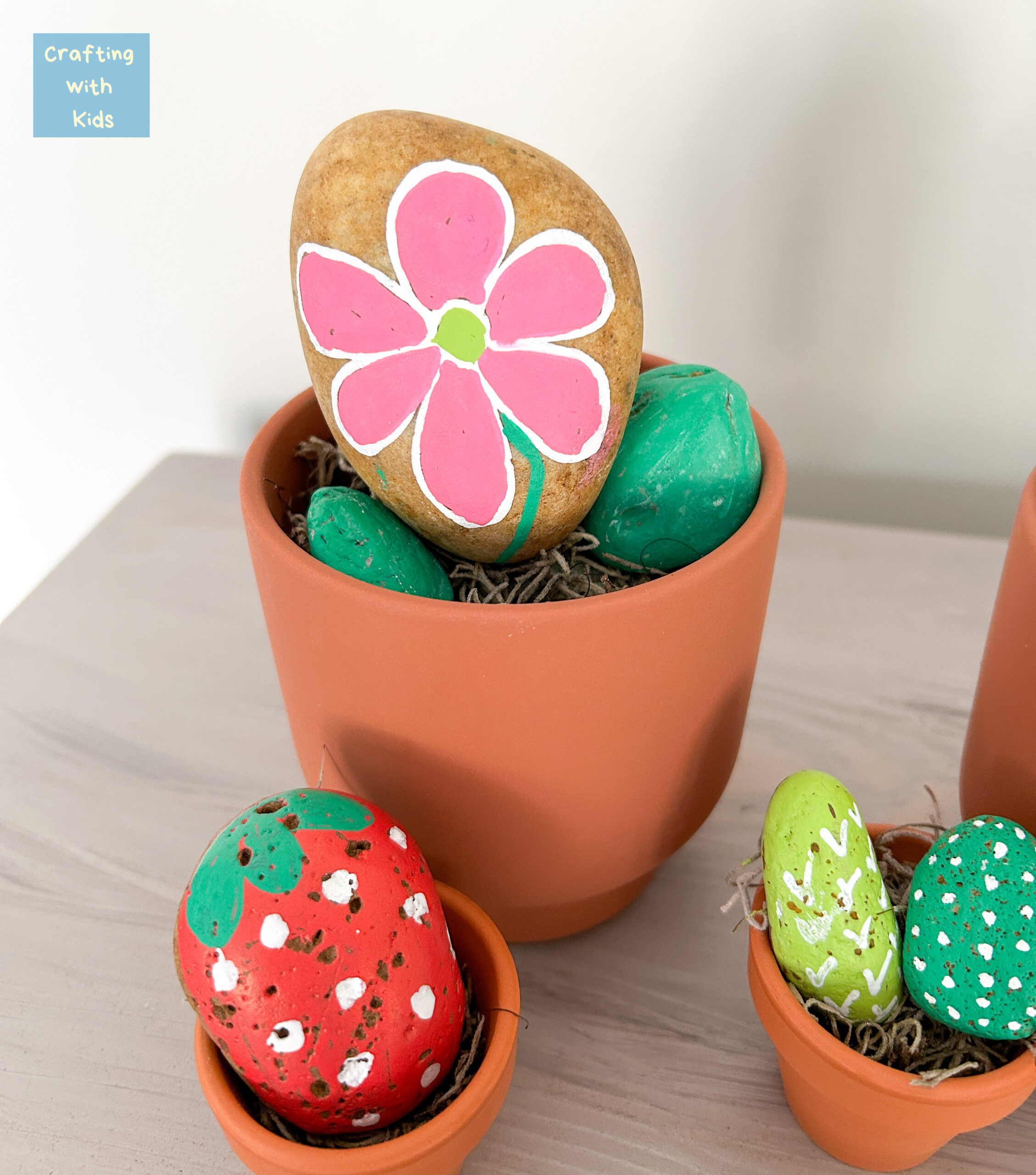 Easy Flower Painted Rocks