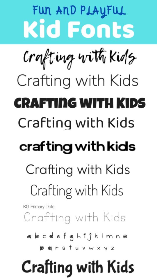 Kid Fonts: Fun and Playful Typefaces for Kids' Projects