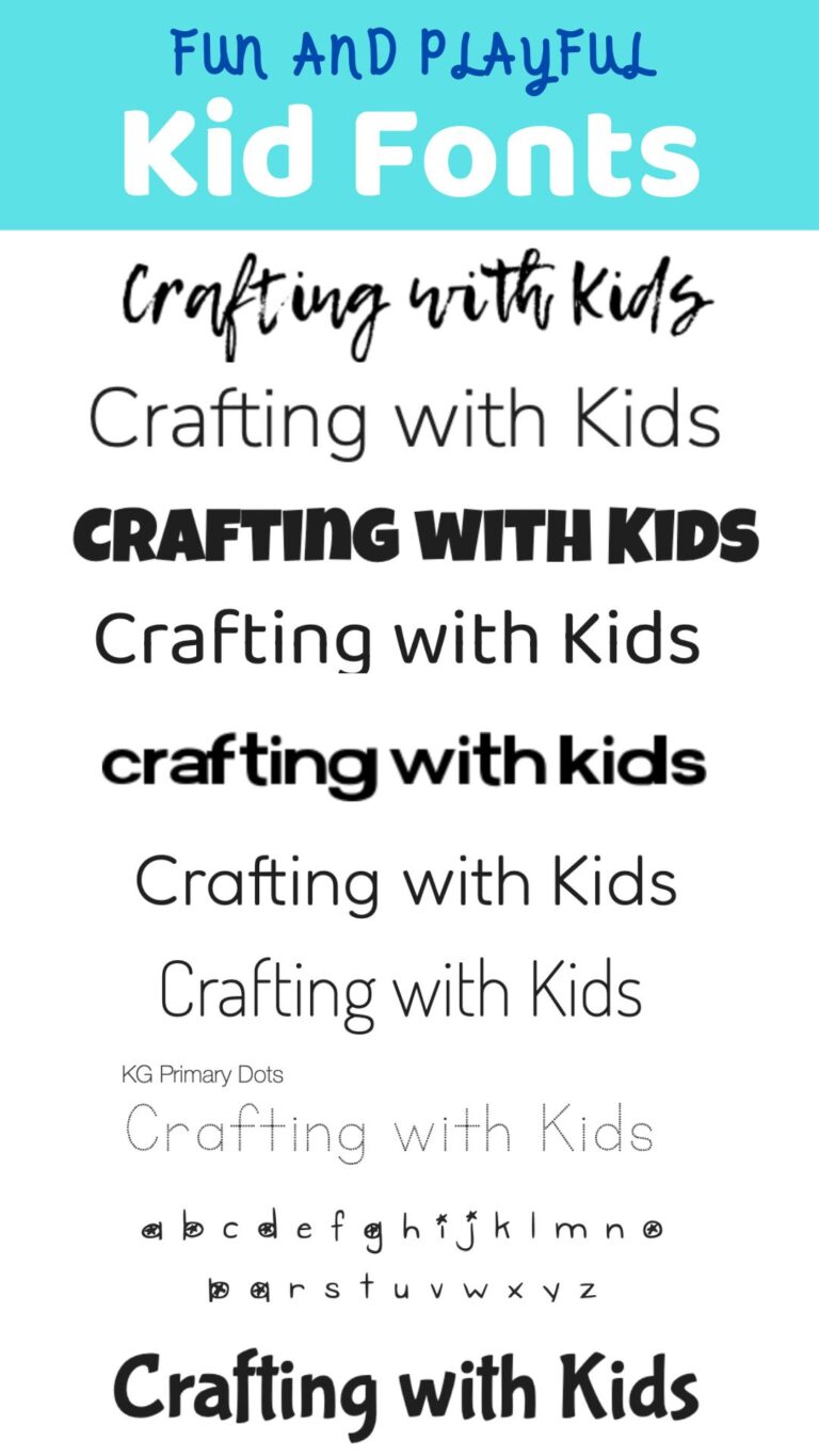 Kid Fonts: Fun and Playful Typefaces for Kids' Projects