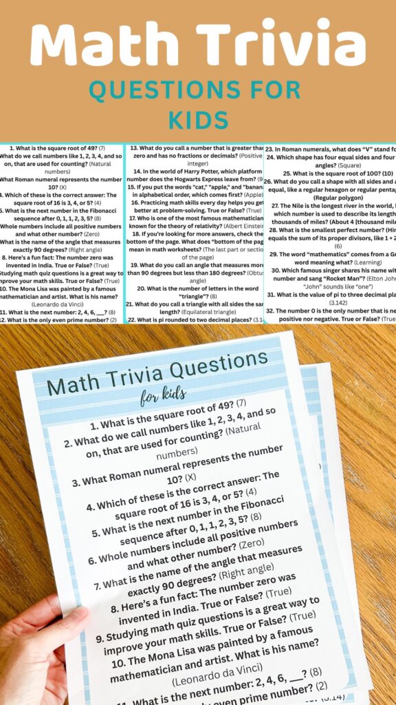 50+ Fun Math Trivia Questions for Kids (With Answers!)