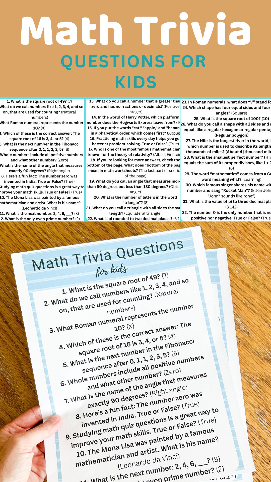 50+ Fun Math Trivia Questions for Kids (With Answers!)