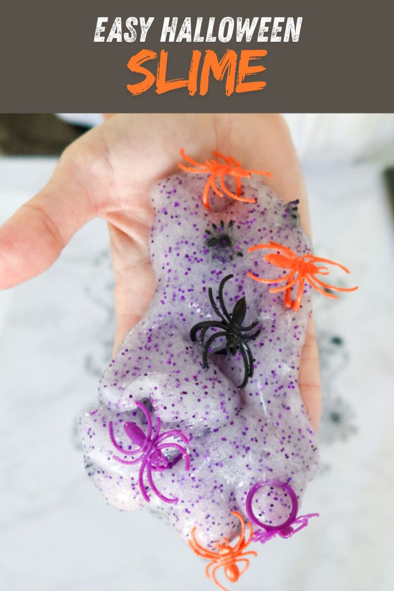 DIY Halloween Slime Recipe: Sparkly and Full of Spiders!