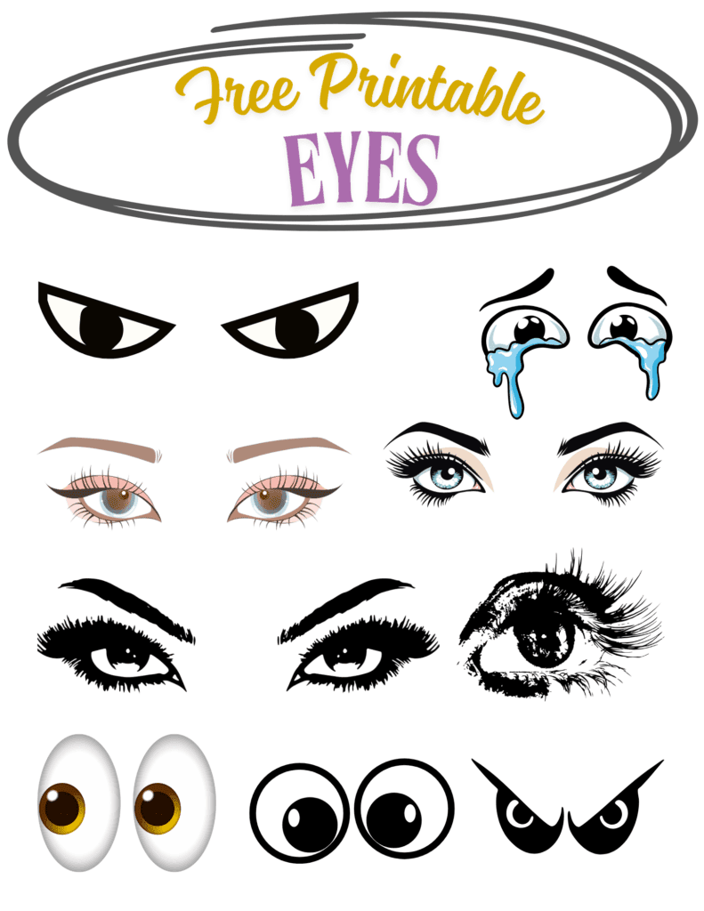 Free Printable Eyes for Fun Craft Projects